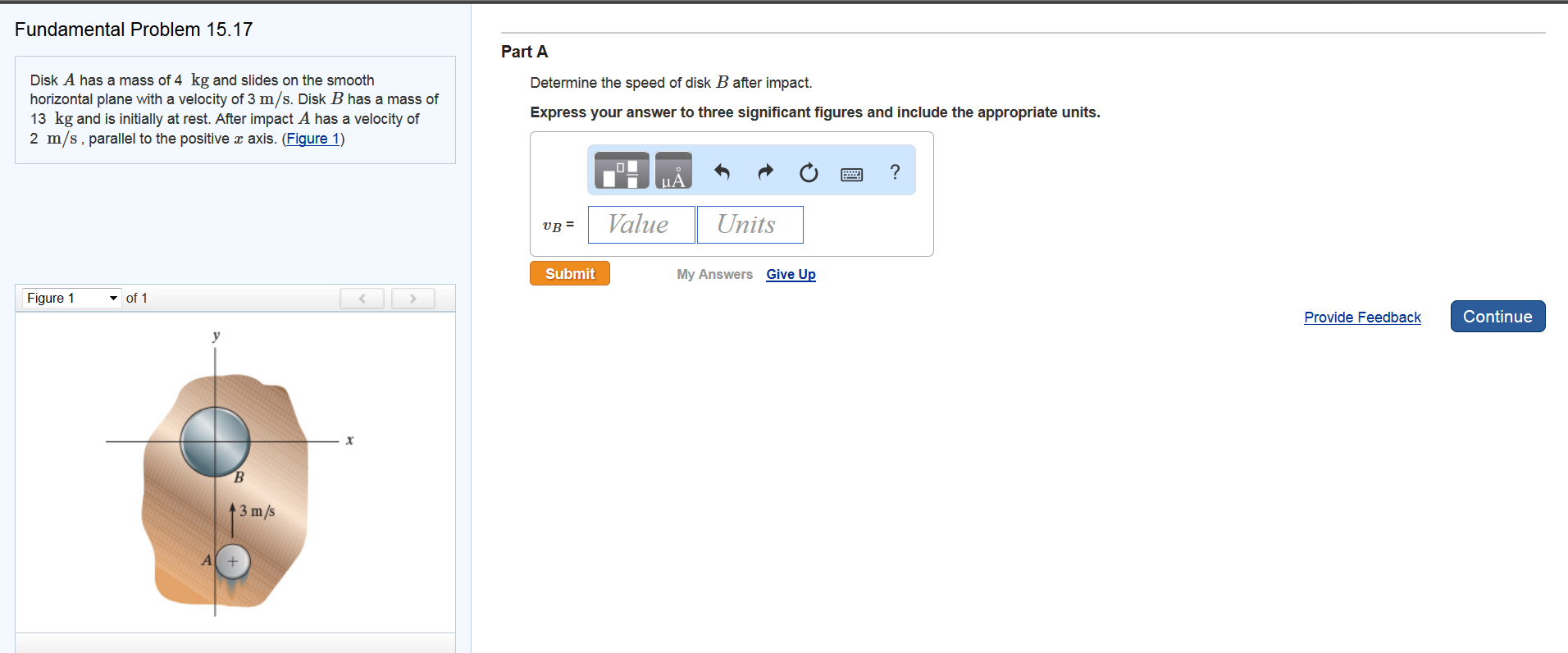 Solved Disk A has a mass of 4 kg and slides on the smooth | Chegg.com