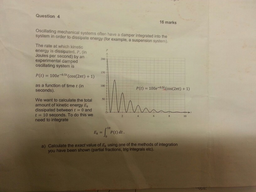 Solved Question 4 16 marks Oscillating mechanical systems | Chegg.com Solved Question 4 16 marks Oscillating mechanical systems | Chegg.com
