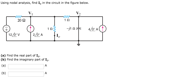 Solved Using nodal analysis, find I0 in the circuit in the | Chegg.com