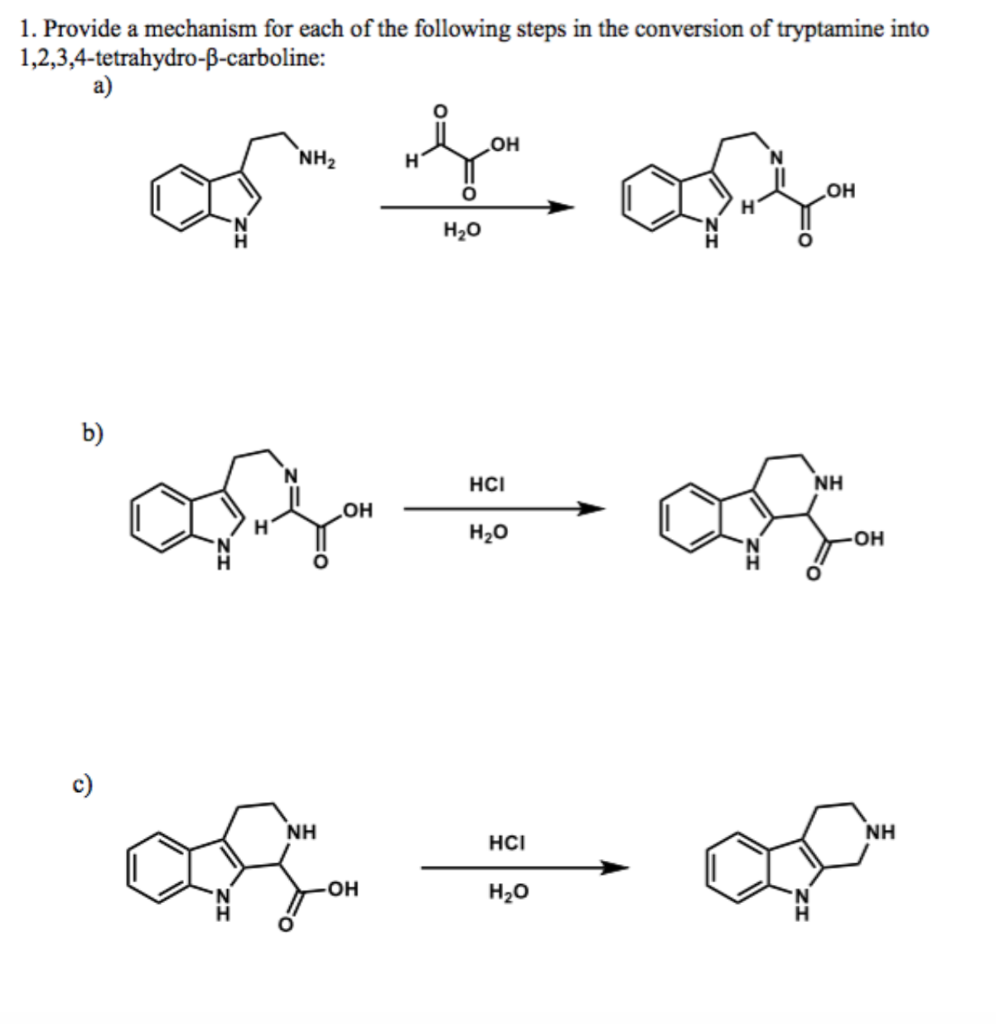 Solved 1. Provide a mechanism for each of the following | Chegg.com
