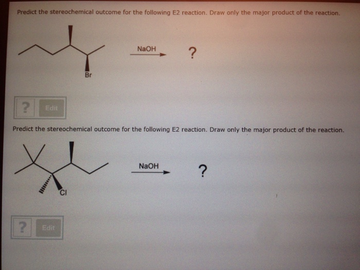 Solved Predict the stereochemical outcome for the following | Chegg.com
