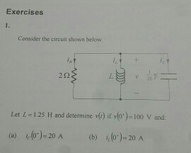 Solved Exercises 1. Consider the circuit shown below 2Ω ㄥ J. | Chegg.com