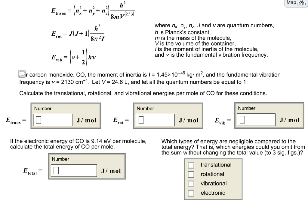 Solved A Molecule Can Have Various Types Of Energies