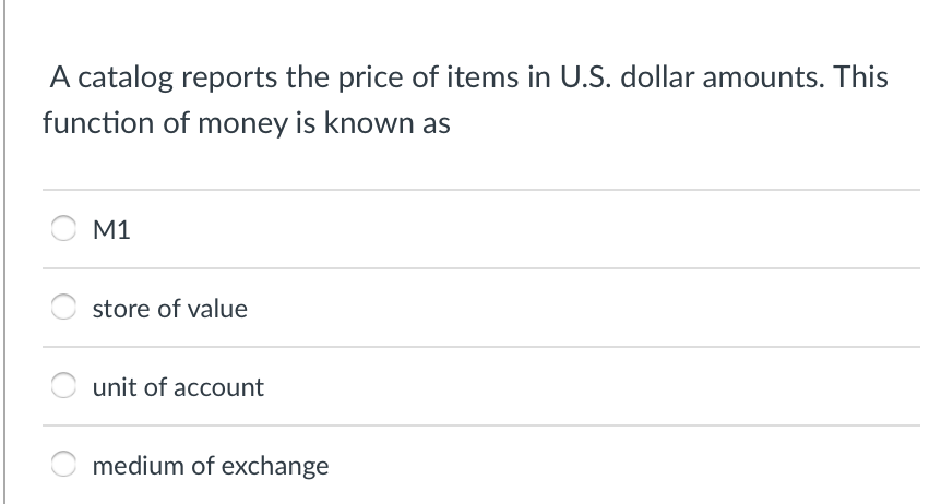 Solved A catalog reports the price of items in U.S. dollar | Chegg.com