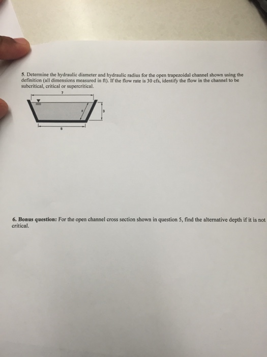 Solved Determine the hydraulic diameter and hydraulic radius | Chegg.com