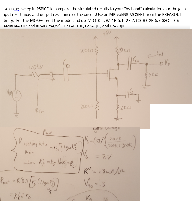 Use an ac sweep in PSPICE to compare the simulated | Chegg.com
