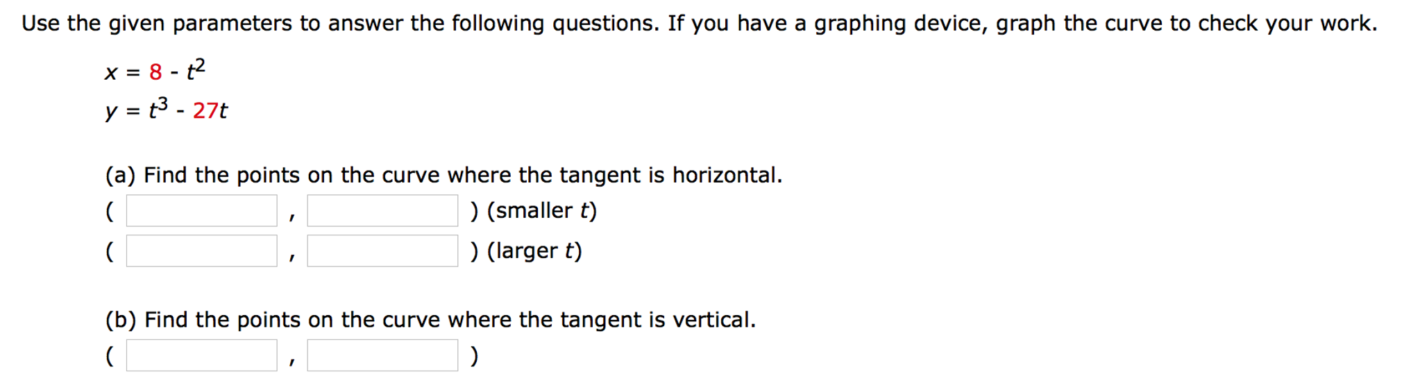 Solved Use the given parameters to answer the following | Chegg.com