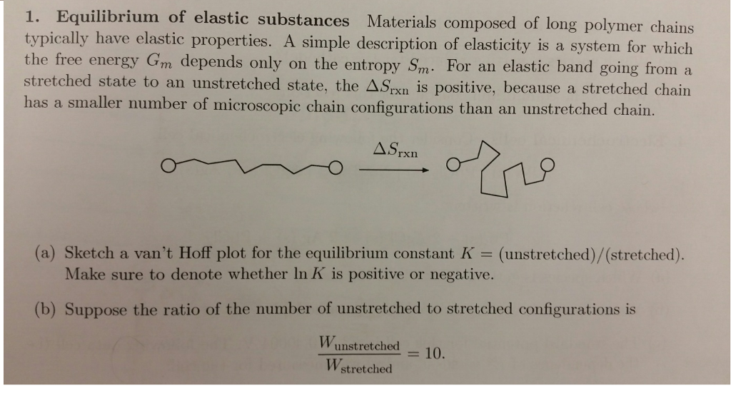 1. Equilibrium of elastic substances Materials | Chegg.com
