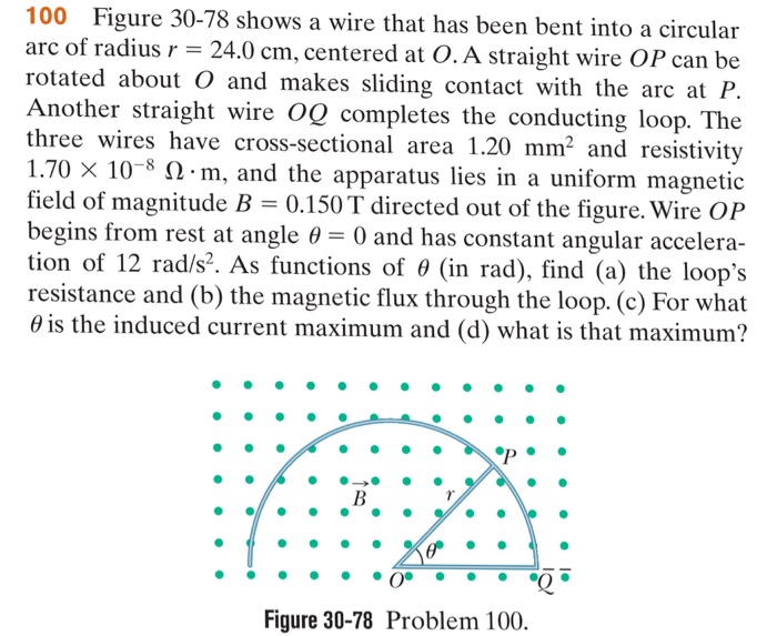 Solved Figure 30-78 shows a wire that has been bent into a | Chegg.com