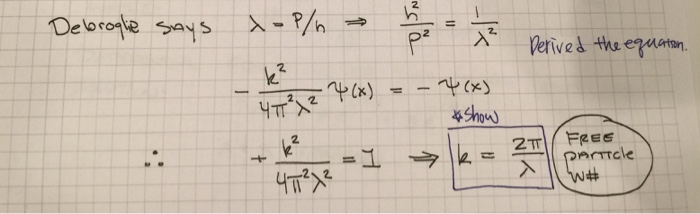 Solved A Free Particle Has No Time Dependence Therefore It