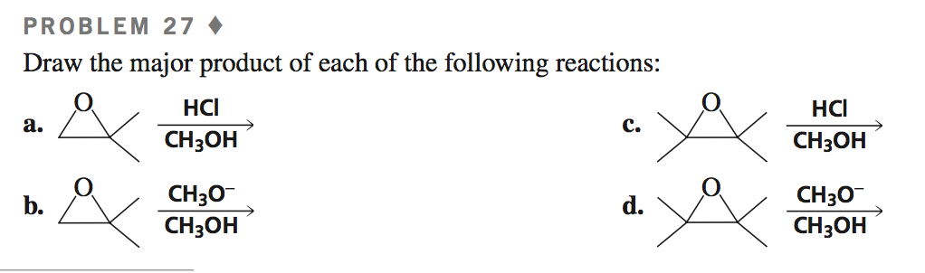 Solved Draw the major product of each of the following | Chegg.com