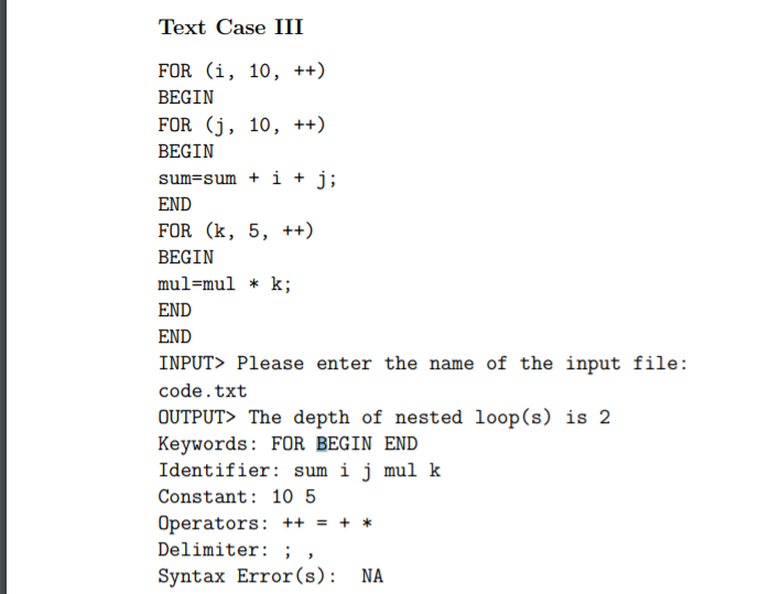 In this problem, you should implement the lexical | Chegg.com