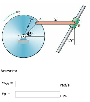 Solved Determine the angular velocity ?AB (positive if | Chegg.com