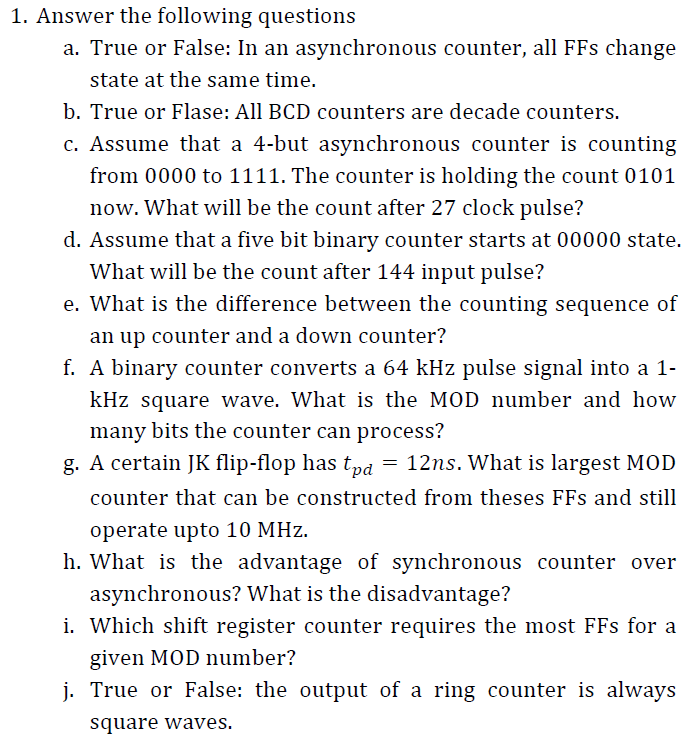 Solved Answer the following questions True or False: In an | Chegg.com