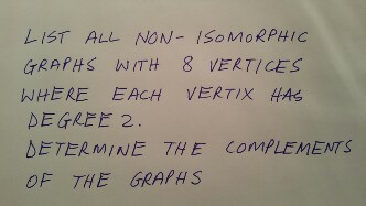 Solved List All Non-isomorphic graphs with 8 vertices where | Chegg.com