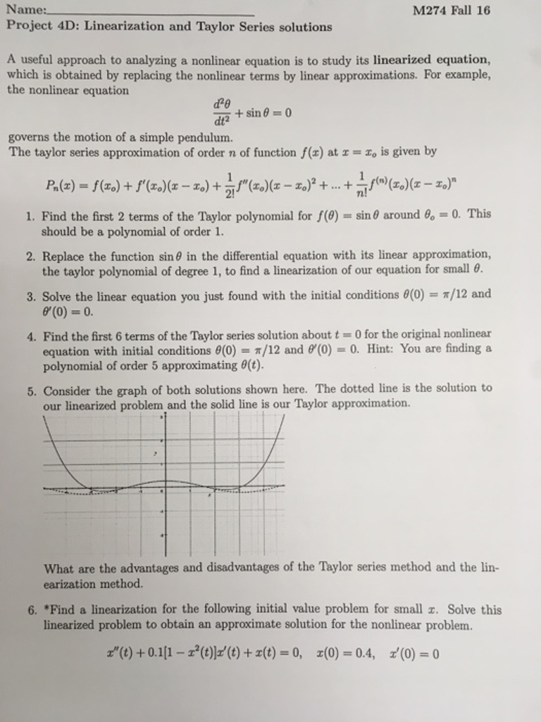 A useful approach to analyzing a nonlinear equation | Chegg.com