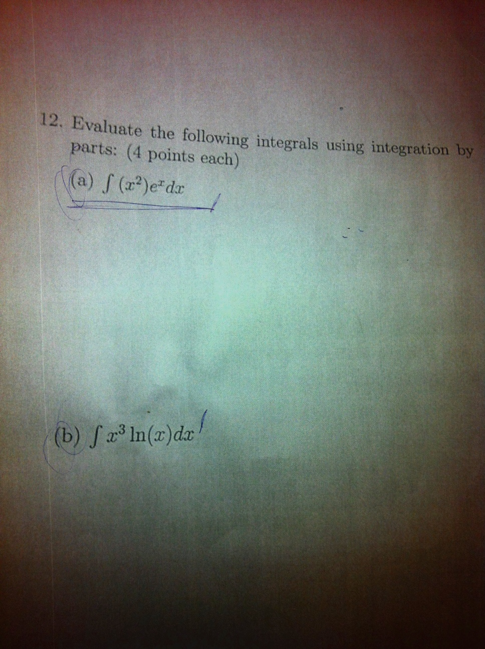 Solved Evaluate the following integrals using integration by | Chegg.com