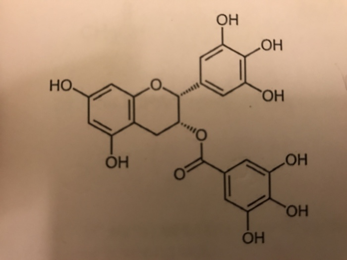 Solved The antioxidant in green tea, ECGC, contains the | Chegg.com