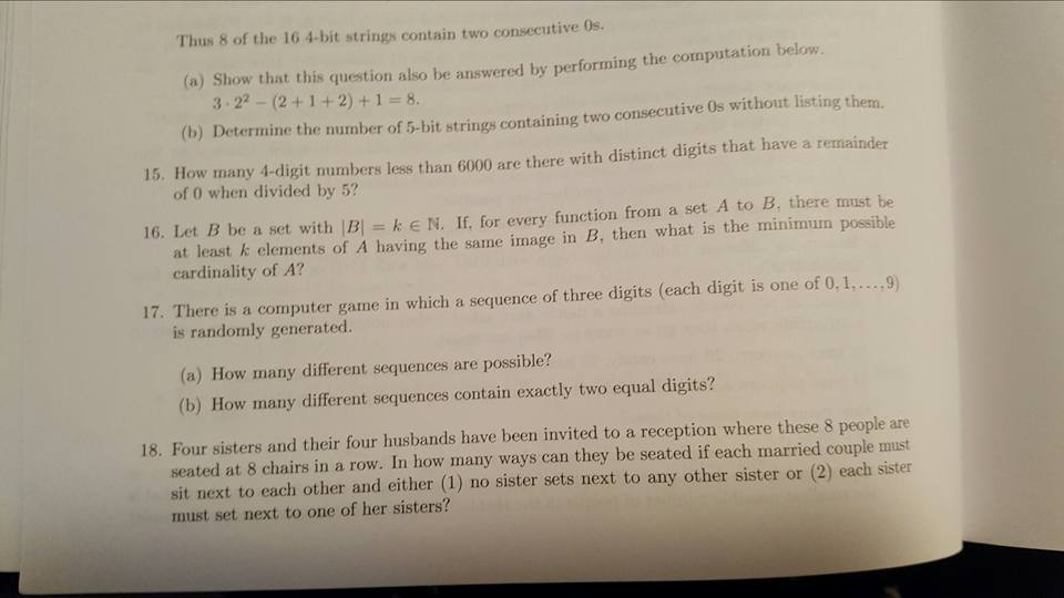 Solved Thus 8 of the 16 4-bit strings contain two | Chegg.com