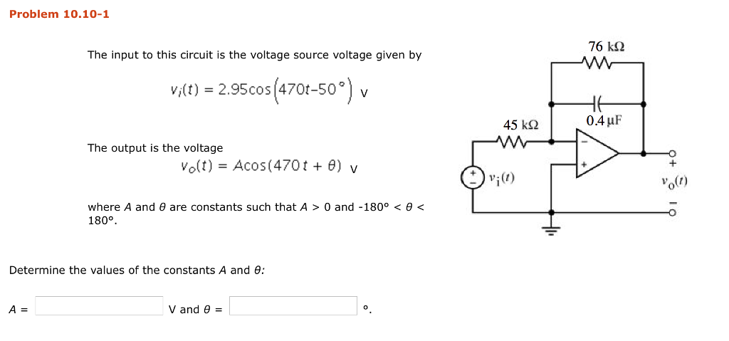 Solved The input to this circuit is the voltage source | Chegg.com