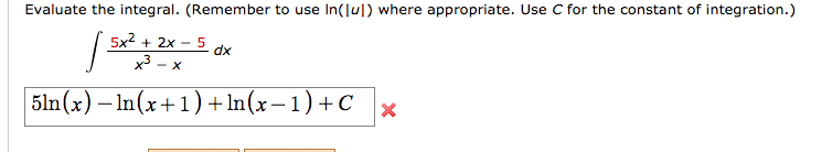 Solved Evaluate the integral. (Remember to use ln(|u|) where | Chegg.com