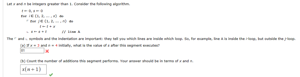 Solved Let x and n be integers greater than 1. Consider the | Chegg.com