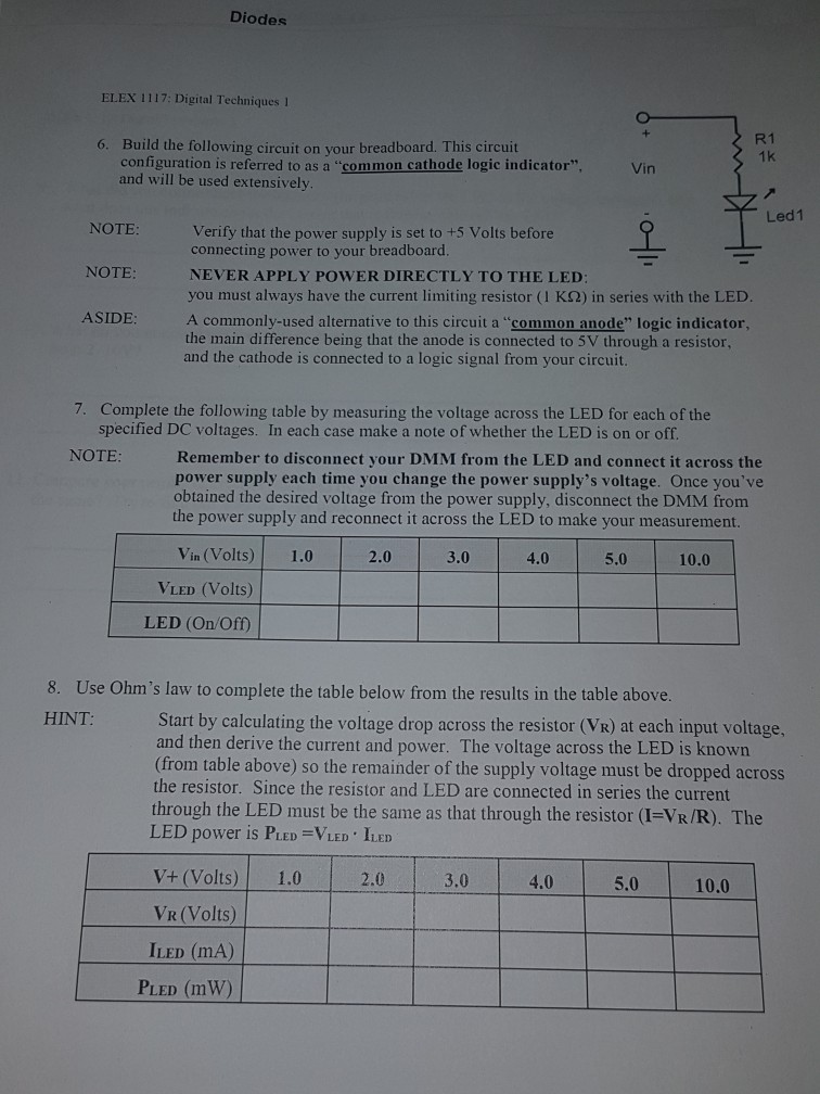 Solved Build the following circuit on your breadboard. This | Chegg.com