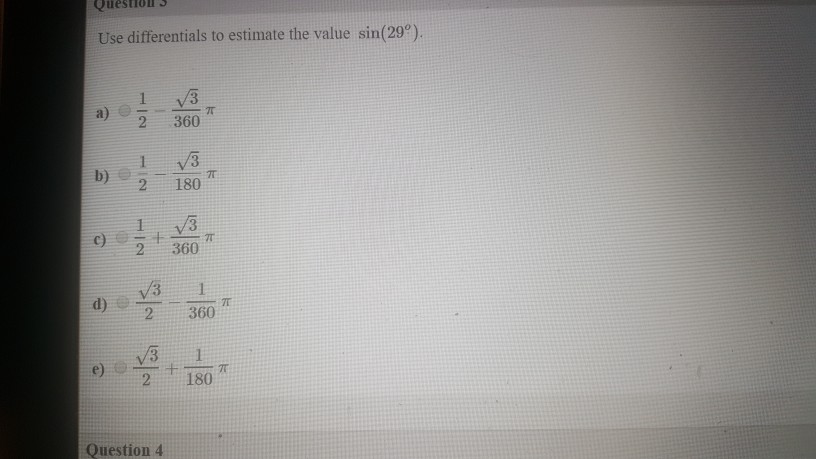 Solved uestiollS Use differentials to estimate the value | Chegg.com