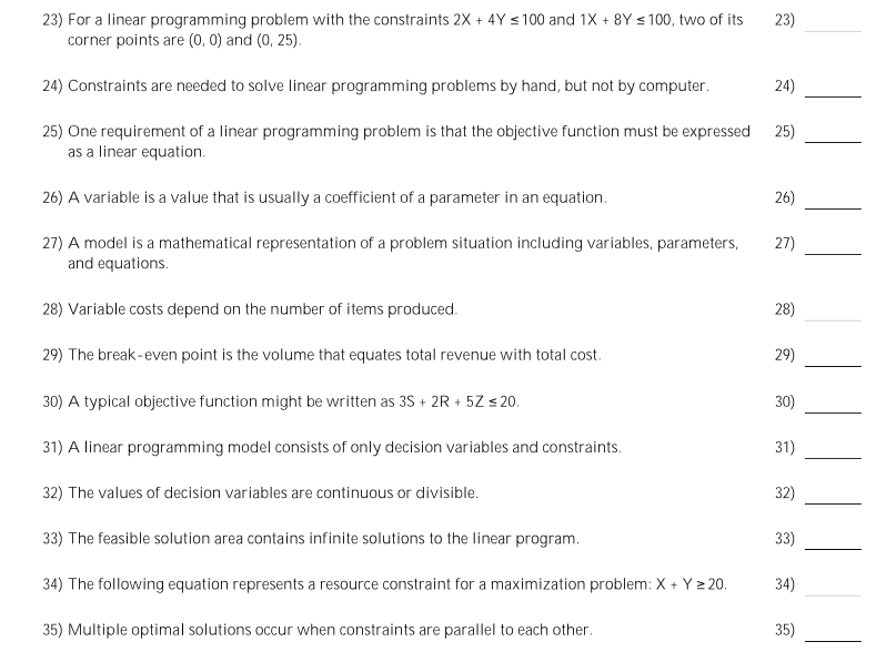 Solved 1) A model is a functional relationship that includes | Chegg.com
