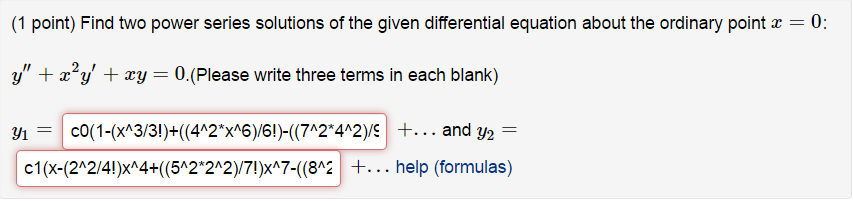 Solved Find two power series solutions of the given | Chegg.com