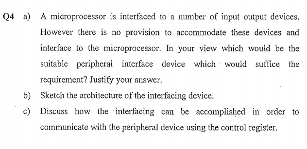 Solved A microprocessor is interfaced to a number of input | Chegg.com