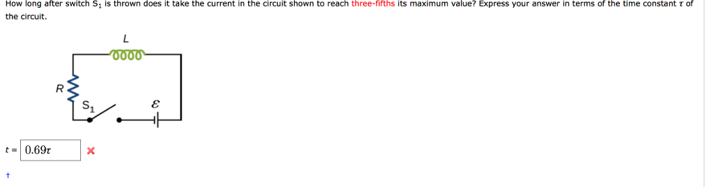 Solved How long after switch S1 is thrown does it take the | Chegg.com