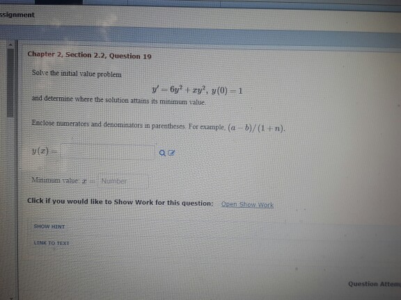 Solved signment Chapter 2, Section 2.2, Question 19 Solve | Chegg.com