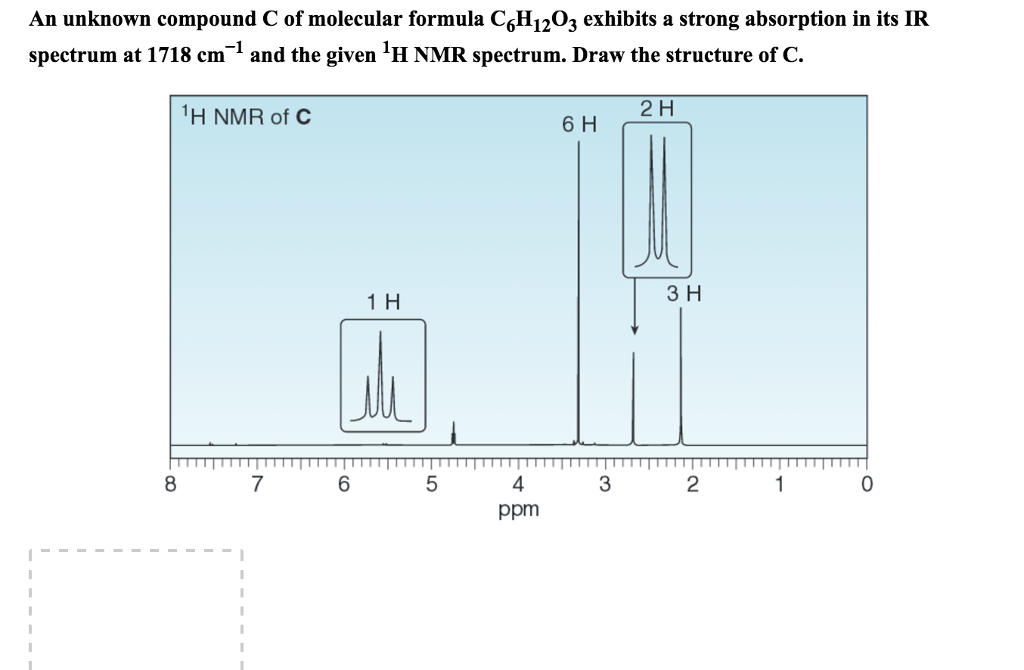 Solved An unknown compound C of molecular formula C_6H_12O_3 | Chegg.com