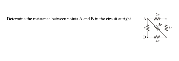 Solved Determine the resistance between points A and B in | Chegg.com