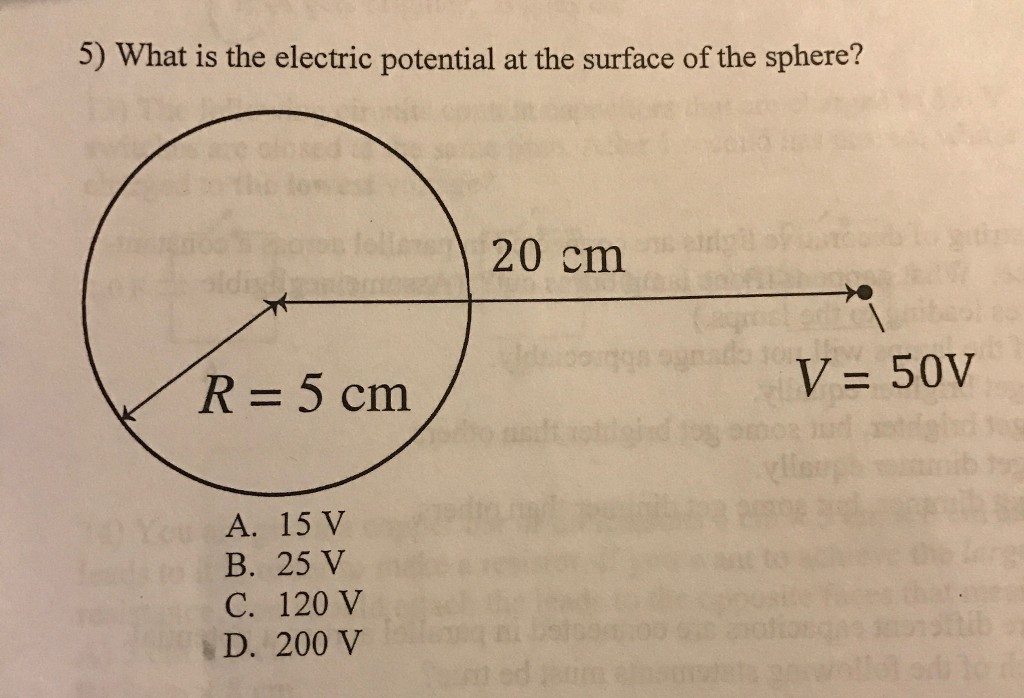 Solved What is the electric potential at the surface of the | Chegg.com