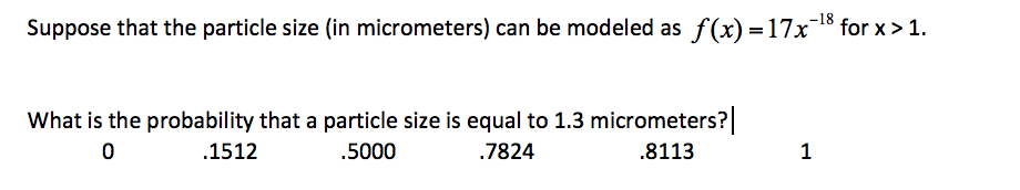 Solved Suppose that the particle size (in micrometers) can | Chegg.com