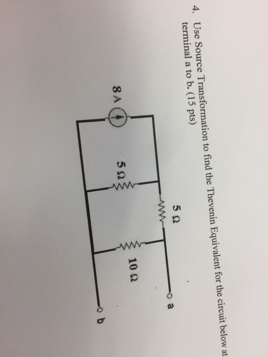 Solved Use Source Transformation to find the Thevenin | Chegg.com