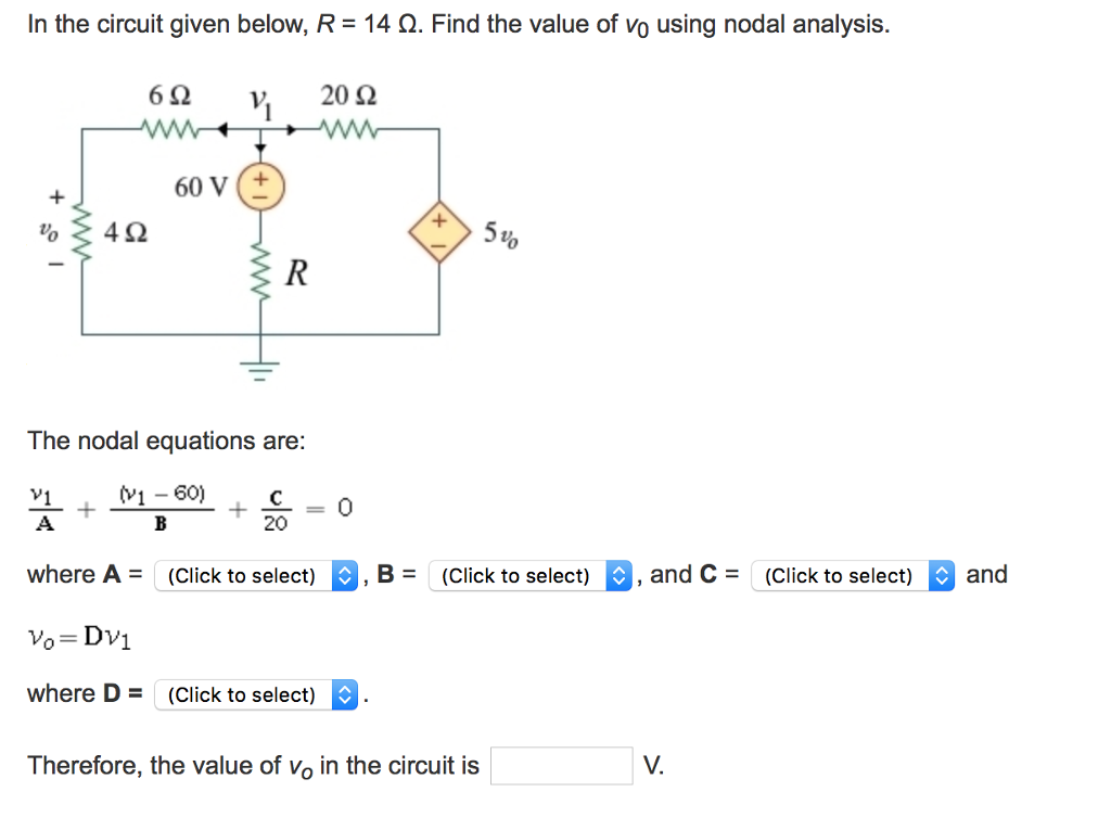 Solved In the circuit given below, R-14 Q. Find the value of | Chegg.com