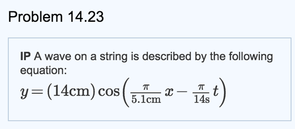Solved A Wave On A String Is Described By The Following