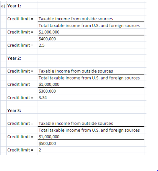 Solved C:16-39 Foreign Tax Credit Limitation. Tucson, a U.S. | Chegg.com