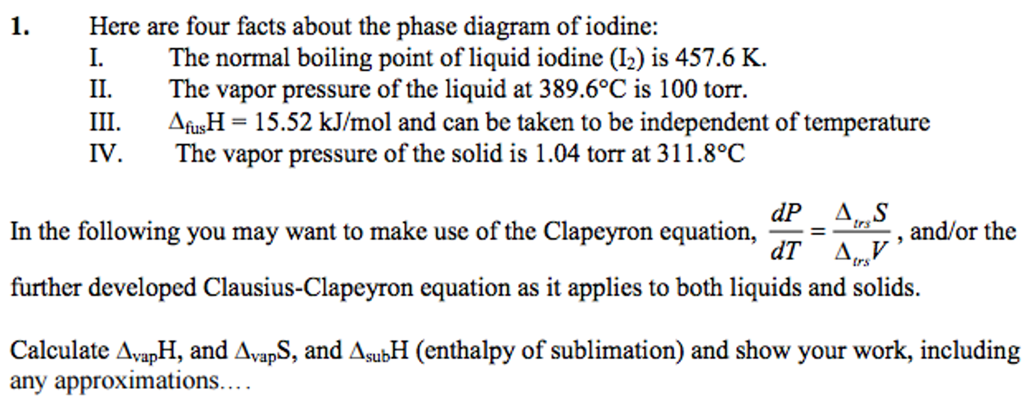 Here are four facts about the phase diagram of | Chegg.com