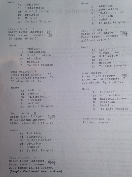 Programming Review 3 Objective: Work with switch; | Chegg.com