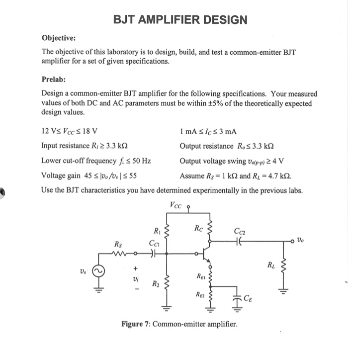Solved The objective of this laboratory is to design, build, | Chegg.com