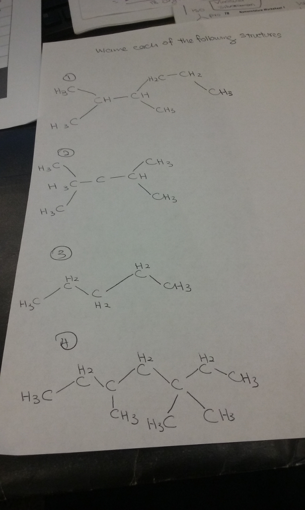 Solved Name each of the following structures | Chegg.com