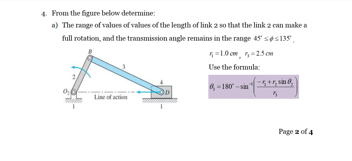 Solved From the figure below determine: a) The range of | Chegg.com