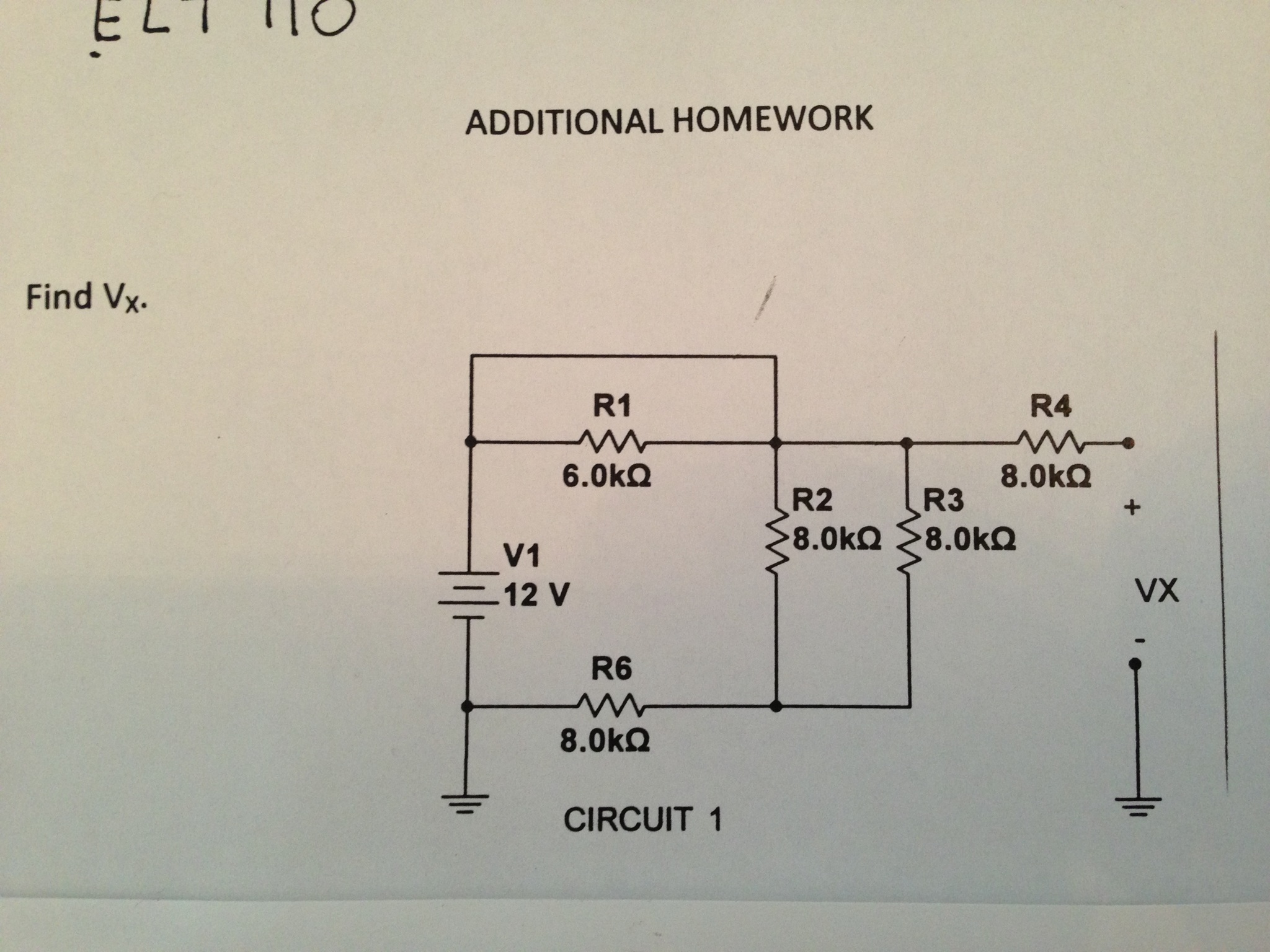 Solved Find Vx for the circuit shown below**Please show all | Chegg.com