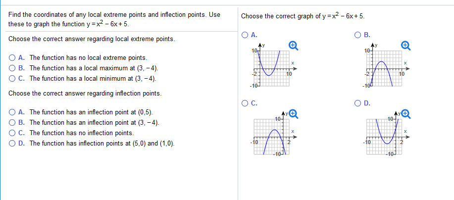 Solved Find the coordinates of any local extreme points and | Chegg.com