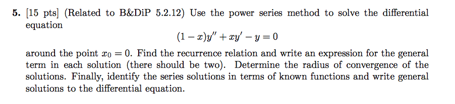 Solved 5. [15 pts] (Related to B&DiP 5.2.12) Use the power | Chegg.com