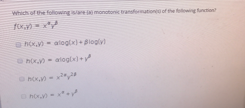 Solved Which of the foltowing is are (a) monotonic | Chegg.com